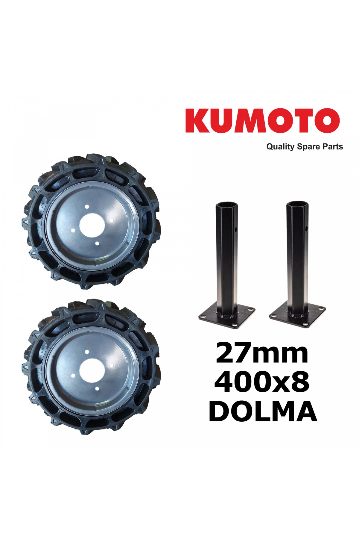 Çapa Makinası 400x8 Dolma Teker | 27mm Kovan Çapı | Patlamaz ve Dayanıklı